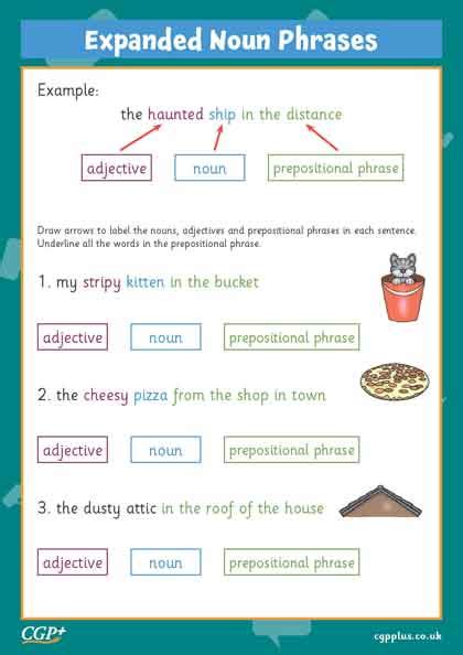 Expanded Noun Phrases — Adding Adjectives And Prepositional Phrases Sen Year 4 Cgp Plus