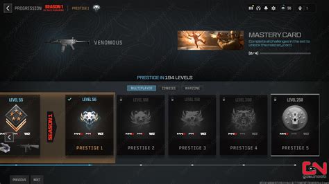 Mw3 Prestige System Season 1 Explained