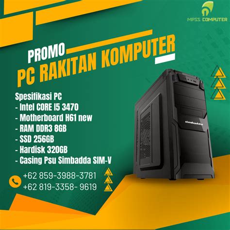 Jual Pc Rakitan Intel Core I Gb Gb Gb Casing Psu Sim V Jakarta Pusat Mp