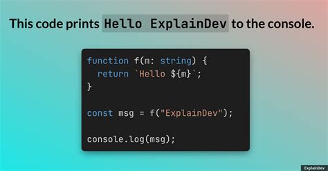 This Code Prints Hello Explaindev To The Console Rat56xcc3h