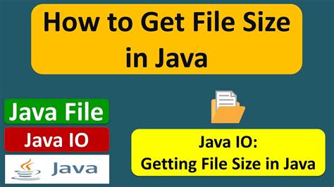 How To Get File Size In Java Java File Java Io Java Tutorial Youtube