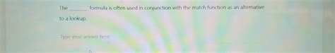Solved The Formula Is Often Used In Conjunction With The