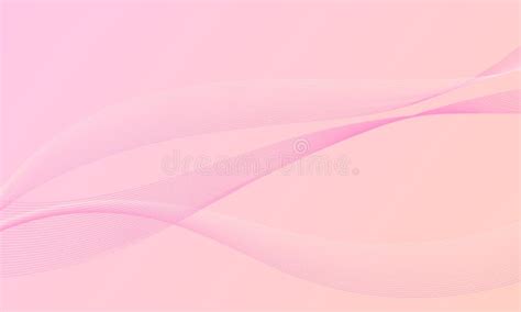 Pink Gold Smooth Lines Wave Curves With Soft Gradient Abstract Background Stock Vector