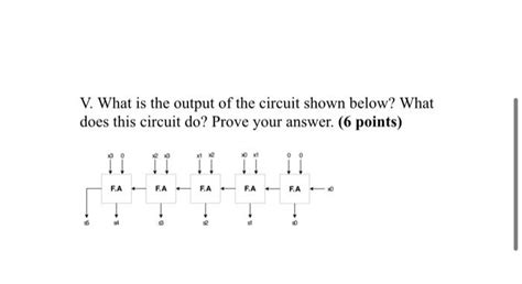 Solved V What Is The Output Of The Circuit Shown Below Chegg