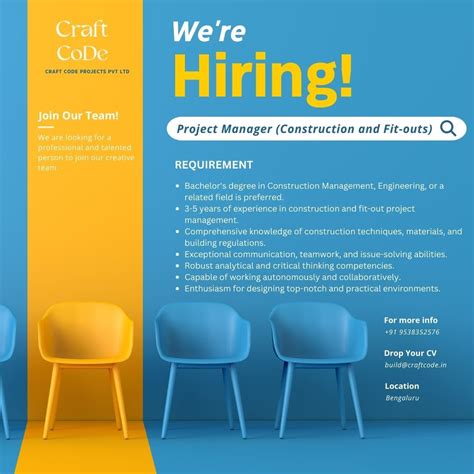 craft code projects pvt ltd on linkedin hiring projectengineer constructionjobs
