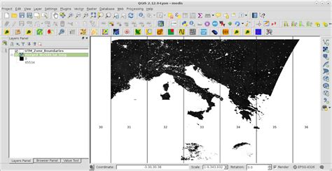 Uniendo Rásteres Con Proyección Sinusoidal En Qgis El Blog De José