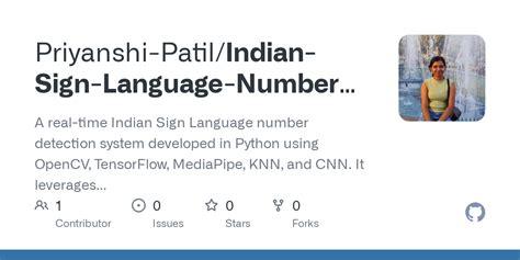 Github Priyanshi Patil Indian Sign Language Number Detection A Real Time Indian Sign