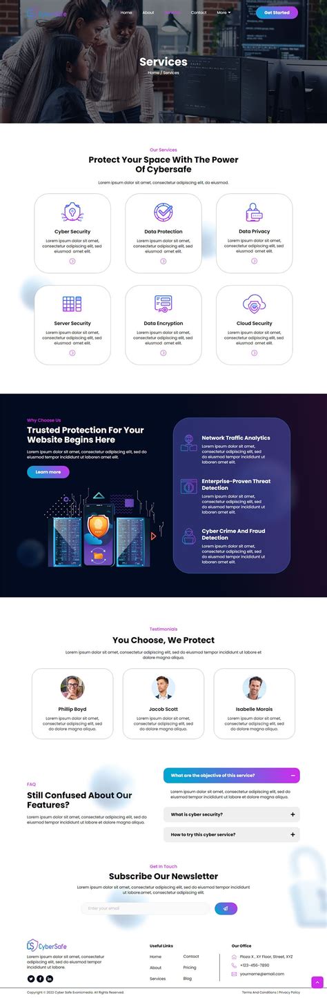 Cybersafe Cyber Security Service Elementor Template Kit Design Template Place