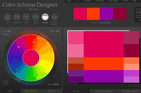 DHSIdesign Using Color Scheme Designer