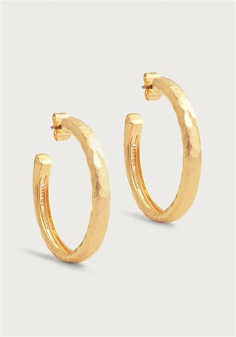 Farrier Medium Hoops Gold Anabel Aram