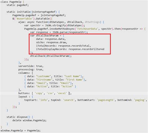 Why Does Server Side Callback Param Need Old Format — Datatables Forums