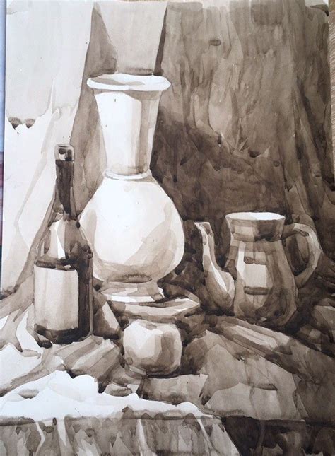 Пин от пользователя Veronique Engelen на доске Stil Leven Гризайль Уроки акварельной живописи