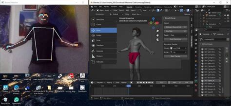 Blendarmocap 实时捕捉手部、面部和pose Blender布的