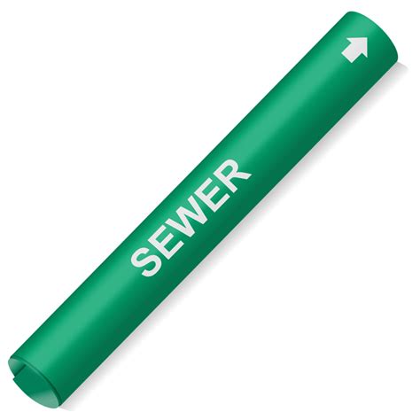 Coiled Pipe Marker Sewer Green Asme A131