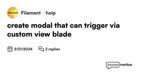 create modal that can trigger via custom view blade filament