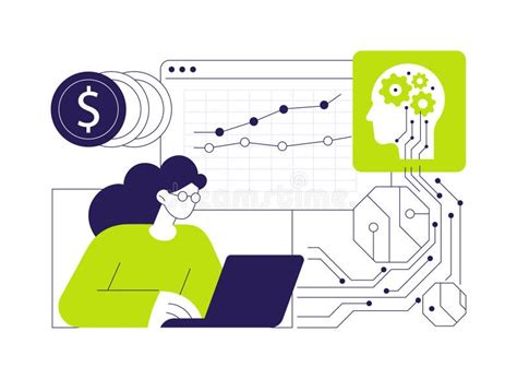 Ai Enhanced Financial Forecasting Abstract Concept Vector Illustration Stock Vector