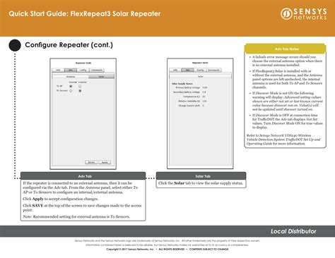 Sensys Networks Flexrps Flex Rpt3 Slr E User Manual Quick Start Guide
