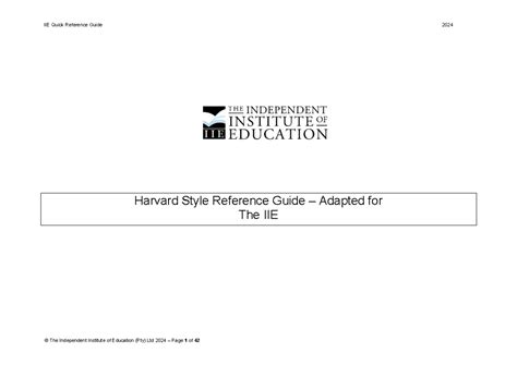 Harvard Style Reference Guide Given The Wide Variety Of Instances In Which You May Need To