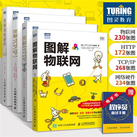 全4册图解物联网图解网络硬件图解tcpip图解网络传输协议入门教程网络管理技术书计算机网络入门编程虎窝淘