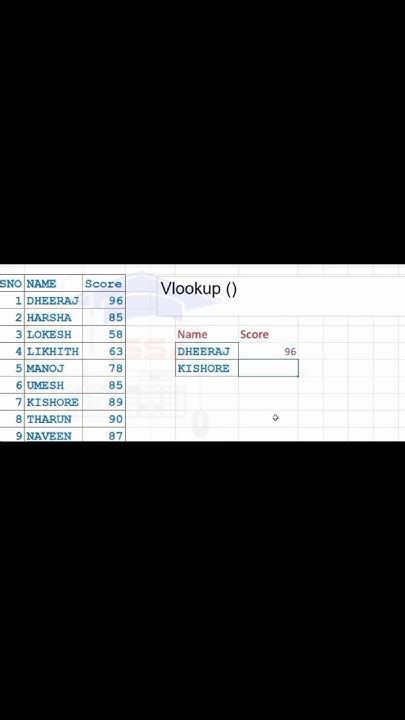 Easy Trick To Use Lookup Function In Excel Tip 55 Trending Shorts Viralshorts