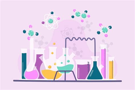 과학 실험실 개체 무료 벡터