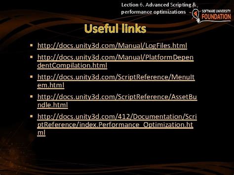 Unity 3 D Course Lesson 6 Advanced Scripting
