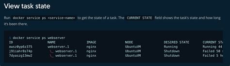 Docker Service Ps Output Doesn T Match Description Issue 10608