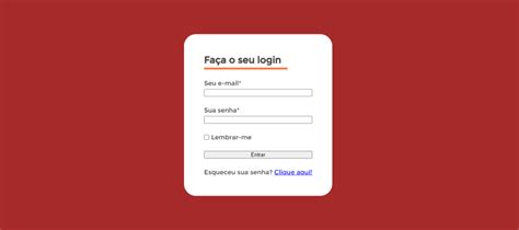 Formulário De Login Em Html E Css Criando Seu Projeto