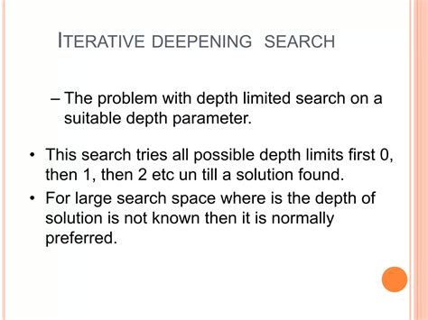 Example Of Iterative Deepening Search And Bidirectional Search Pptx
