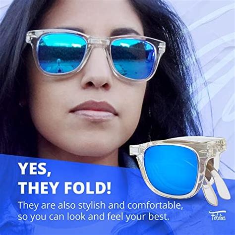 Foldies Polarized Folding Sunglasses Scratch Resistant Lens Coating Collapsible