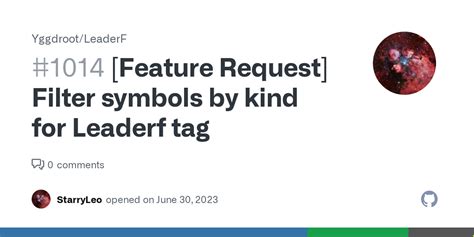 Feature Request Filter Symbols By Kind For Leaderf Tag Issue Yggdroot LeaderF GitHub