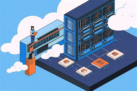 Cloud Synchronization Storage Isometric Illustration Network