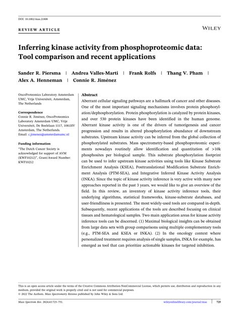 pdf inferring kinase activity from phosphoproteomic data tool