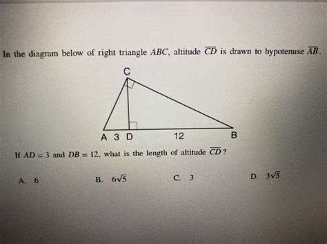 Answered N The Diagram Below Of Right Triangle… Bartleby