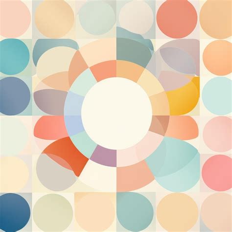 Premium Ai Image Pale Delights Exploring Circle Patterns In Soft Hues