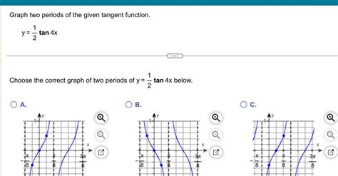 [answered] graph two periods of the given tangent functio math