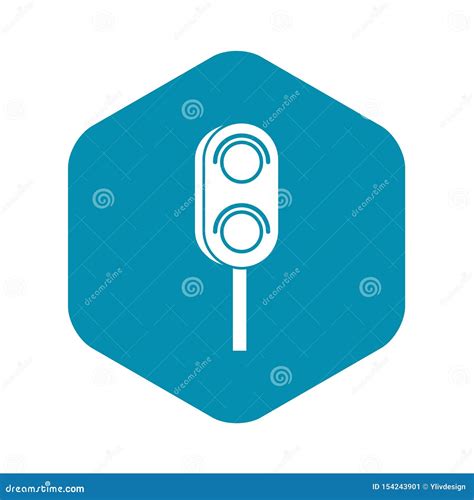 Semaphore Trafficlight Icon Simple Style Stock Vector Illustration