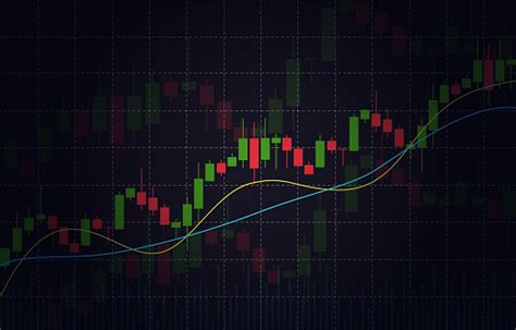 주식 시장 촛대 차트와 벡터 배경입니다 크리에이 티브 디자인을 무역 하는 Forex 촛대 그래프 일러스트 무역 분석 가격에 대한