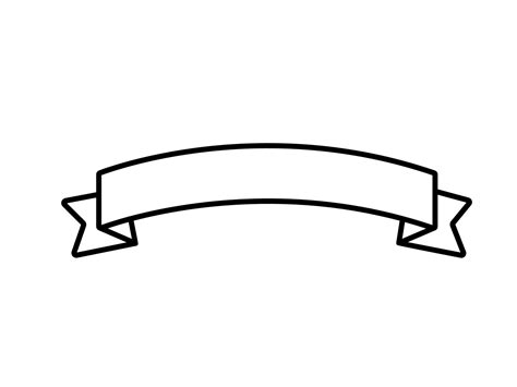 Ribbon Icon Arch Banner Vector Outline Empty Banner Isolated On White