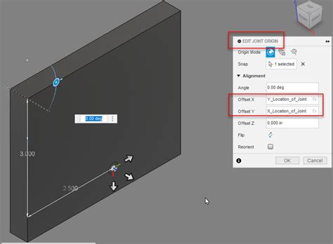 Solved Can I Use Parameters To Drive A Joint Origin Selection Autodesk Community