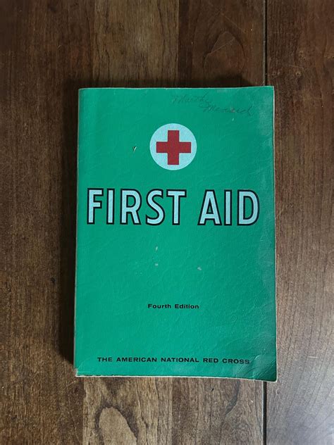 Vintage American Red Cross First Aid Book Etsy