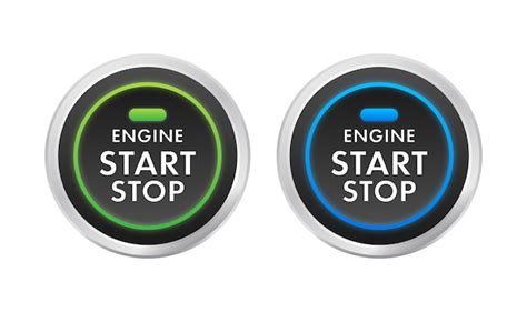 Premium Vector Car Engine Start Stop Button Starting And Stopping