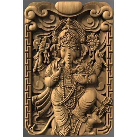 Shree Ganesh Wood Cnc Cutting 3d Design Geeta Art At ₹ 350 Sq Ft