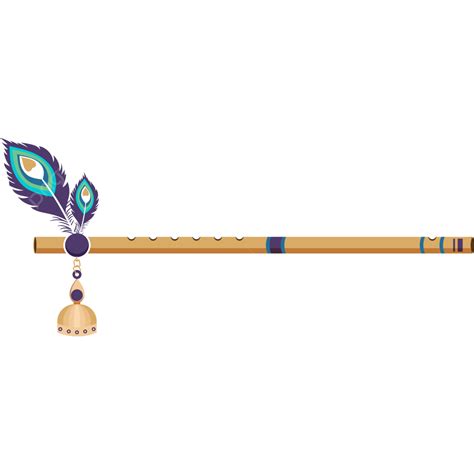 Krishna Flute With Peacock Feather Vector Hd Images Krishna Flute Clipart Peacock Feather Sri
