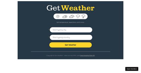 React Get Weather App Codesandbox