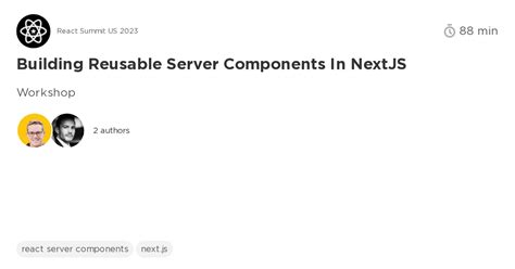 Building Reusable Server Components In Nextjs