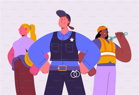 나란히 서 있는 한 무리의 사람들 벡터 Unsplash의 그림 이미지