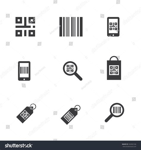 Qr Code Icons Set Stock Vector Royalty Free 332992160