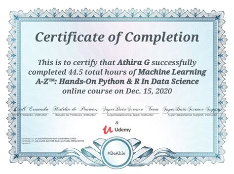 Athira G On Linkedin Machine Learning A Z™ Hands On Python And R In