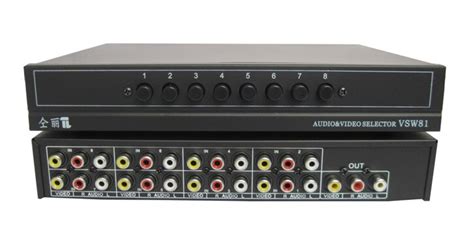 8 Port Video Audio Switch Av Rca Selector 8 In 1 O Grandado